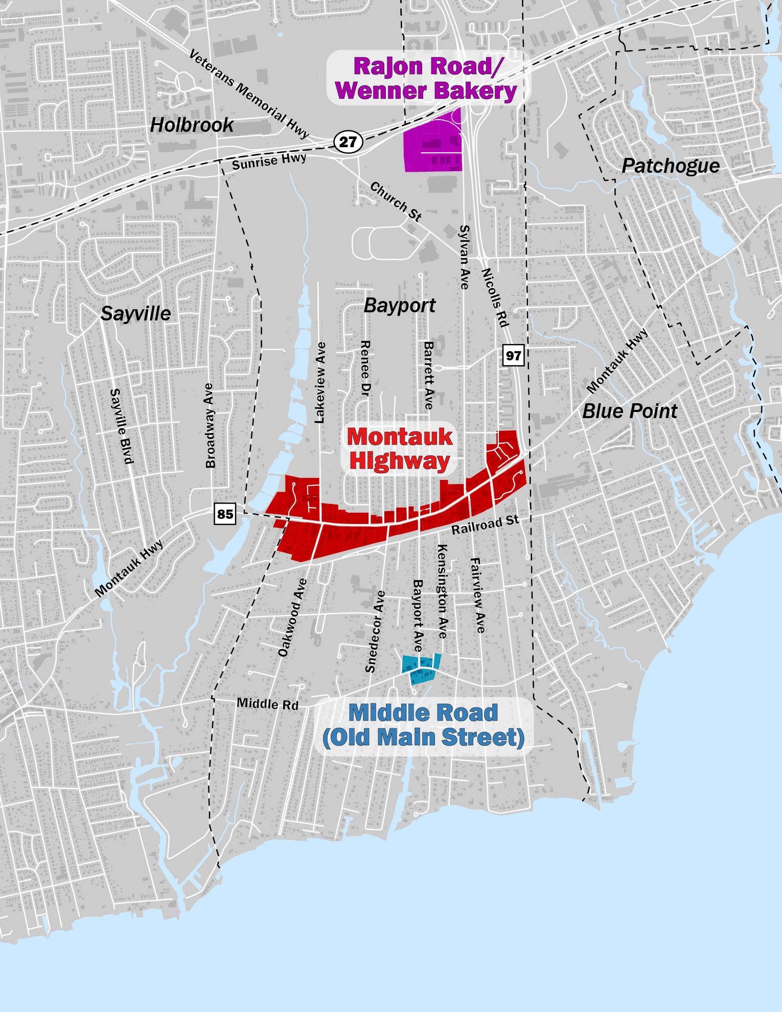 Town announces Bayport land use and zoning study, open house April 30 ...