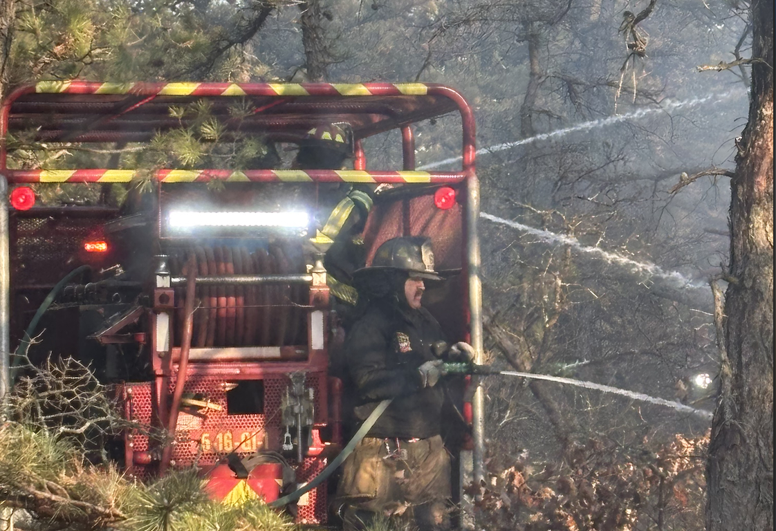 Watch: Firefighters' POV of the Pine Barrens wildfires